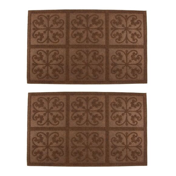 Smart Home | Accents | Smart Home Medallion Embossed Brown Doormats 26 ...